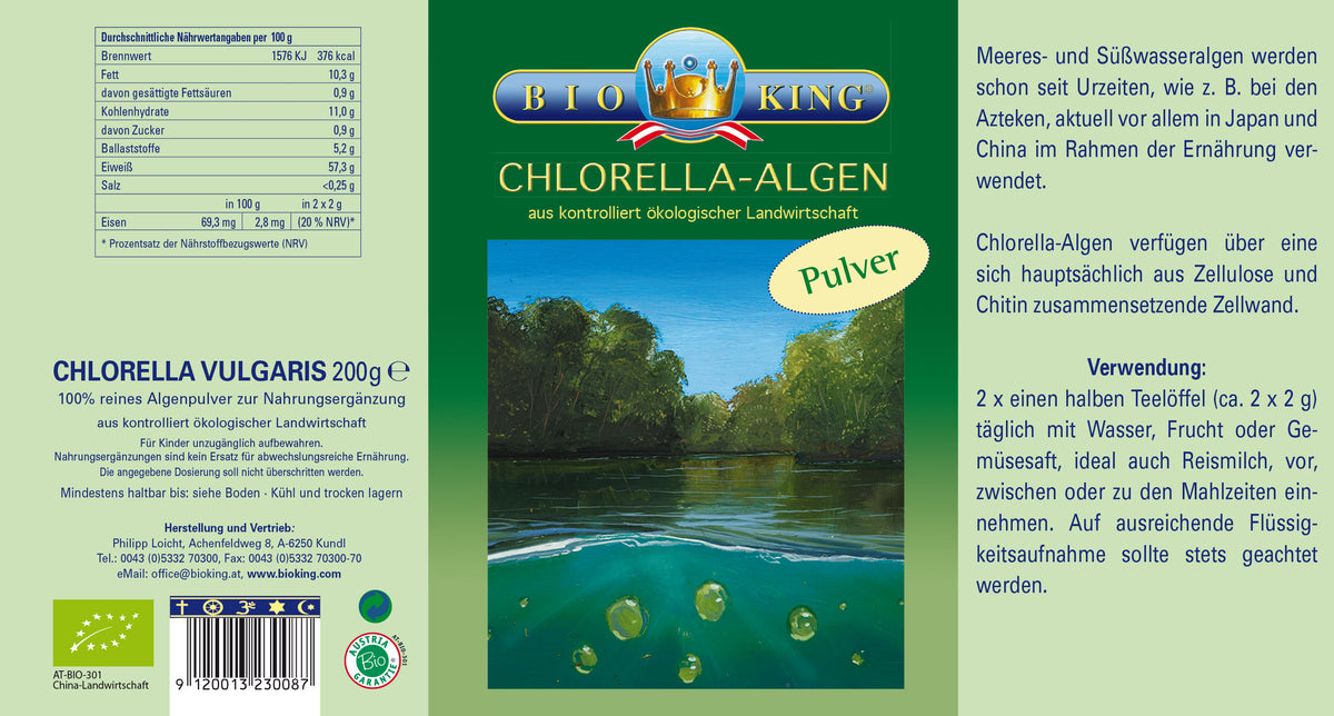 Bio CHLORELLA-Algen, Pulver – BioKing