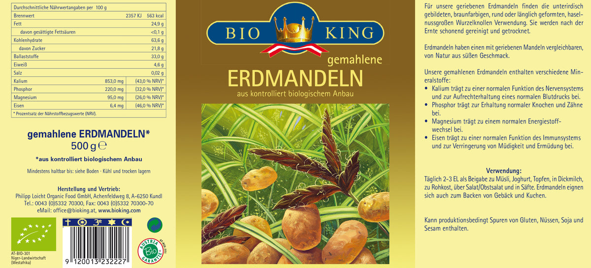 Bio Erdmandeln gemahlen/gerieben – BioKing